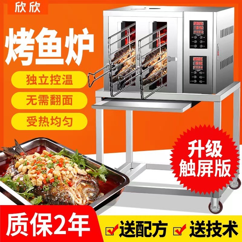 Gas Fish Grill Commercial Charcoal Smokeless Stainless Steel Liquefied ...