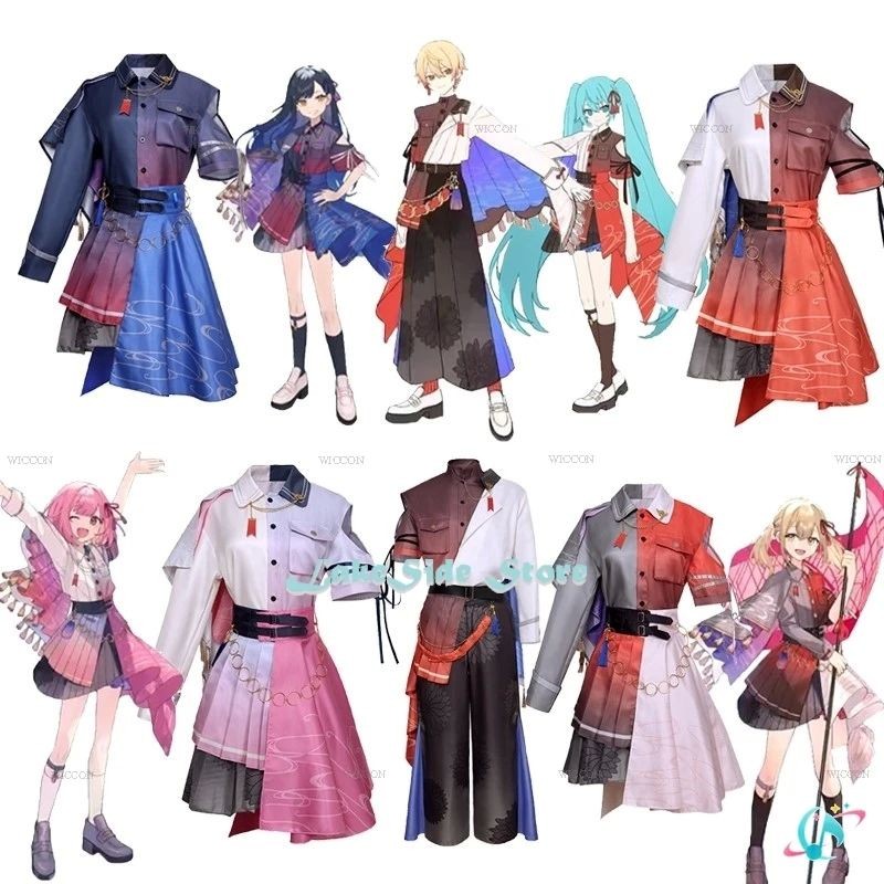 Otori Emu Tenma Diva Mizuki Momoi Airi Cosplay Costume Pink Dress Game ...
