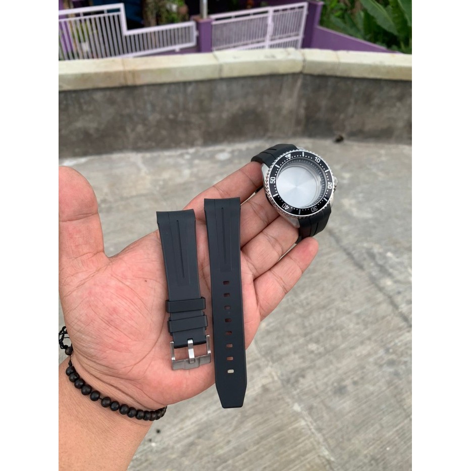 SEIKO SKX 22MM CURVE WATCH STRAP RUBBER MODEL B PREMIUM - Black ...