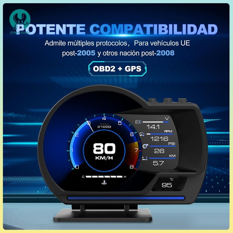P6 OBD+GPS Speedometer Dual System Head Up Display Car HUD Gauge ...