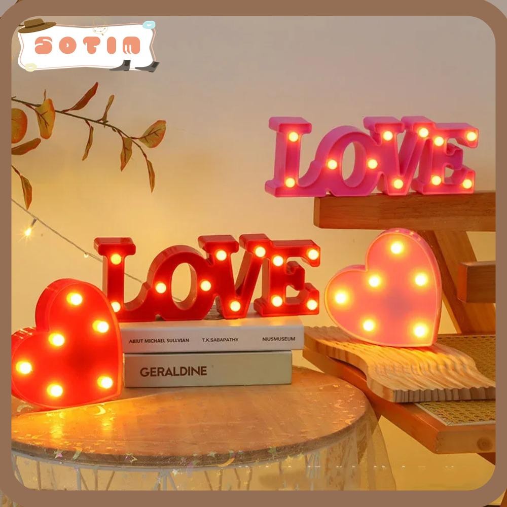 SOTIM Love Heart LED Lamp, Romantic Proposal Night Light Ornament ...
