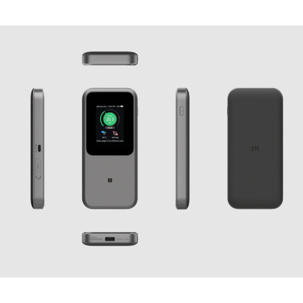 ZTE MU5120 5G Pocket Wifi Openline 10000mah with Lan Adaptor Power bank ...