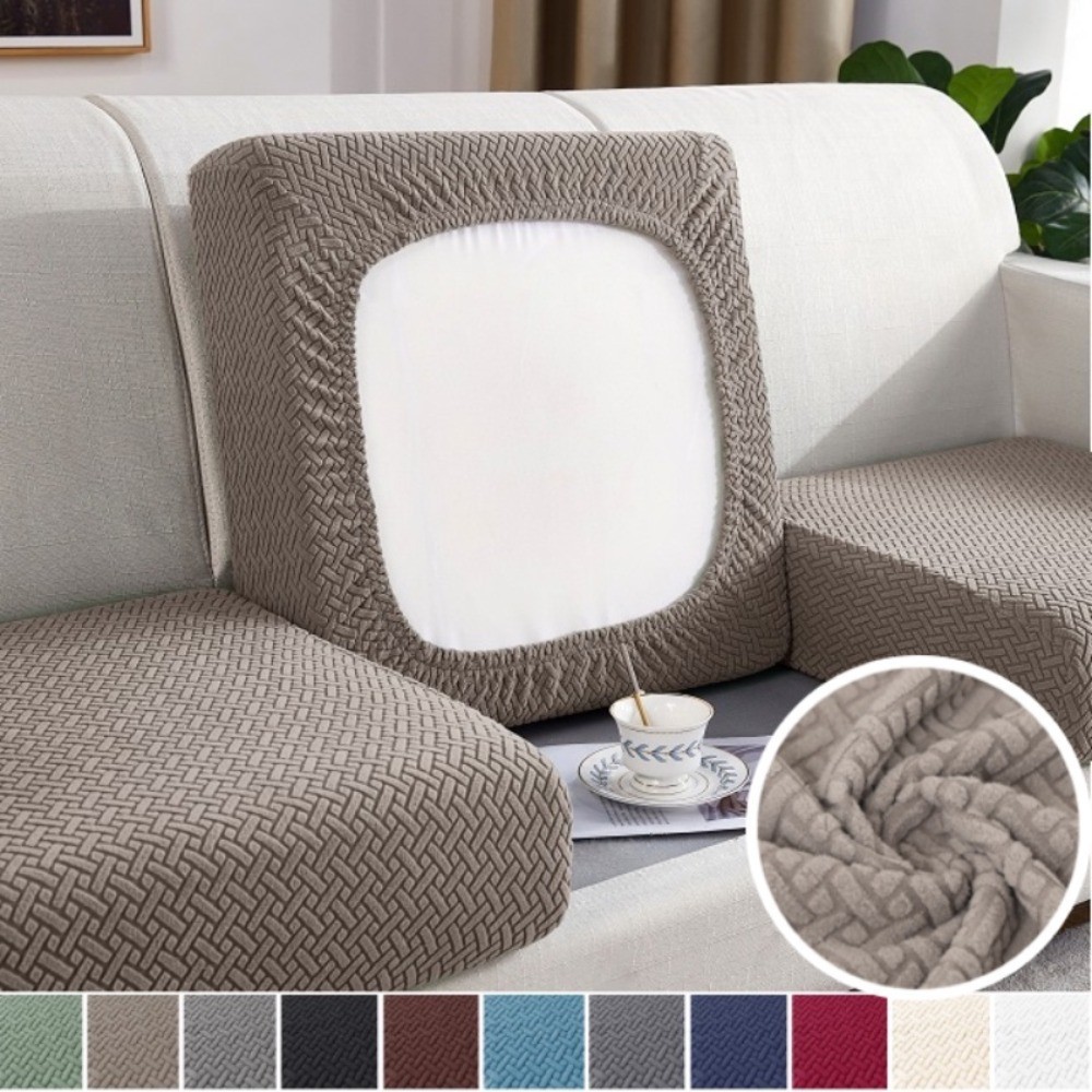 Stripe Jacquard Sofa Seat Cover Thickening Elastic Seat Cover Sectional ...