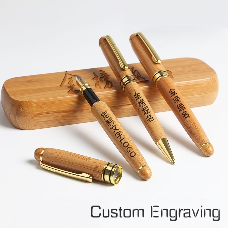 Pen Set Wooden Ballpoint Pen Teacher's Day Gift Wooden Signature Pen Gift Box Business ...