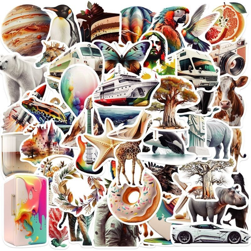 50Pcs Aesthetic Stickers for Water Bottle,Trendy Cute Graffiti Stickers ...