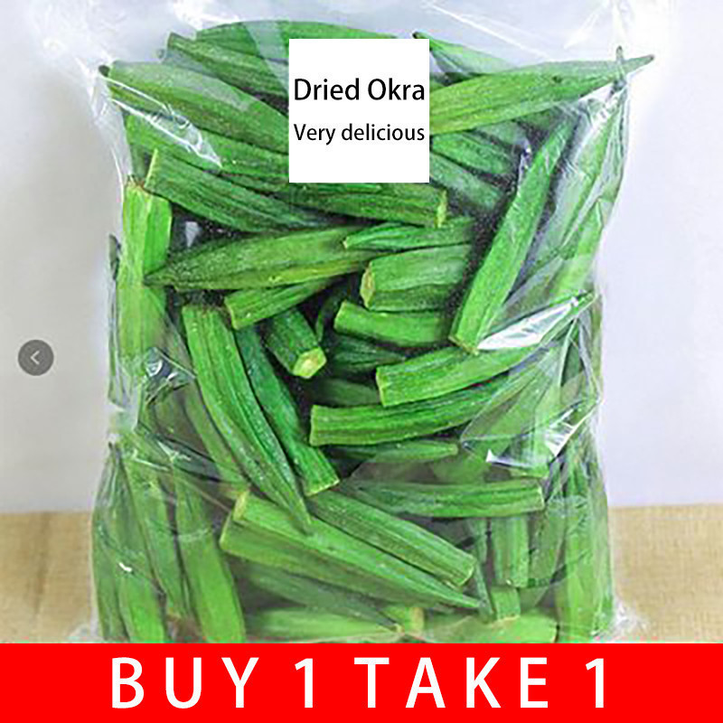 (Buy 1 Take 1) Dried Okra Crispy Dehydrated Vegetables Fruit Vegetable ...