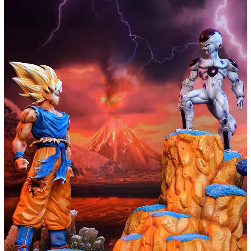 Anime Dragon Ball Z Goku Vs Frieza Namek Scene Figurines | Shopee ...