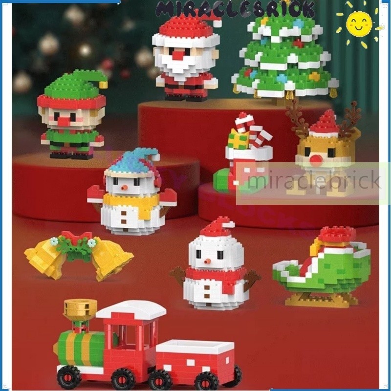 Children's day giftsNano Block Christmas Santa Claus Elk Elf Puzzle ...