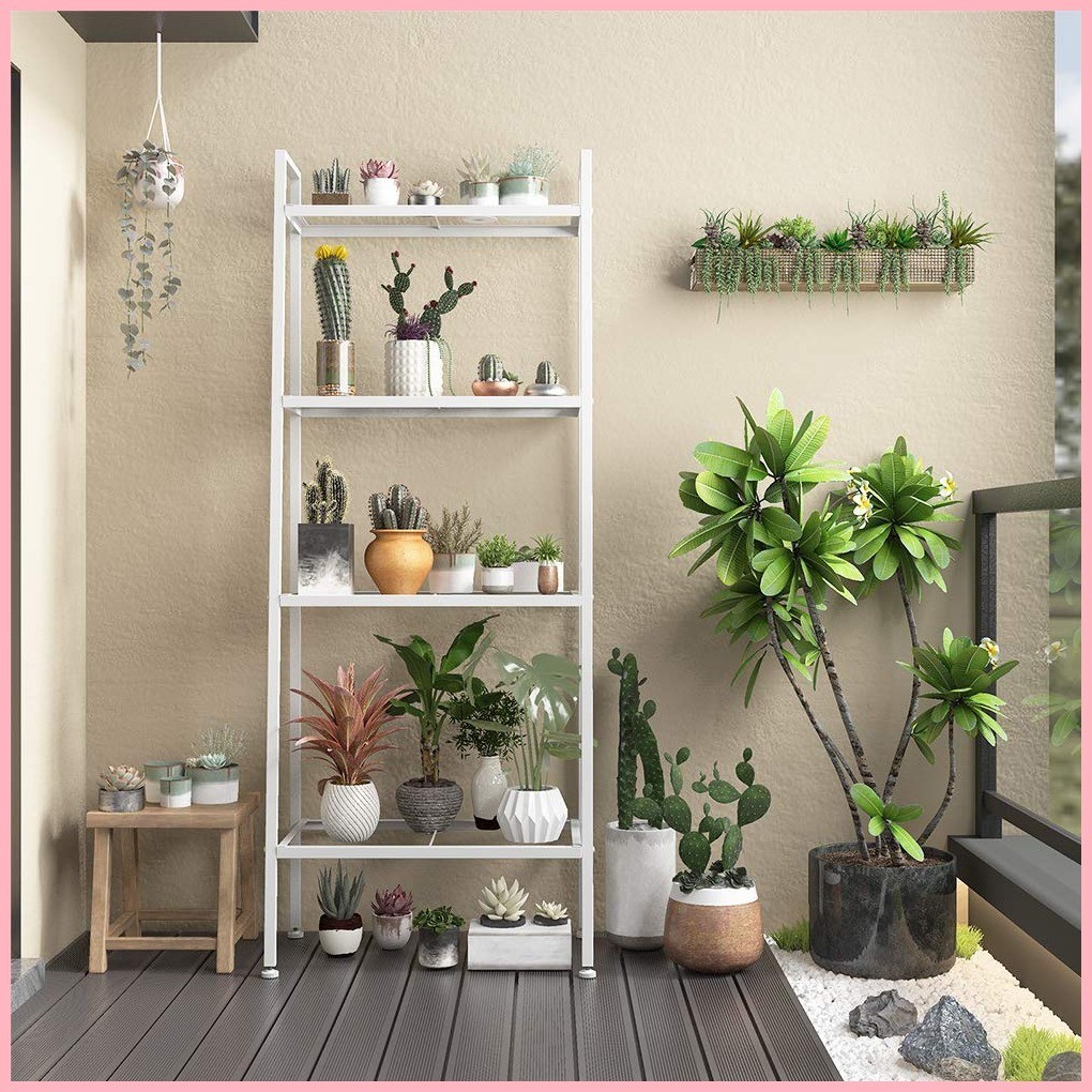 4 Tiers Big Size Multipurpose Stair Design Shelf Big Rak Besi Buku ...