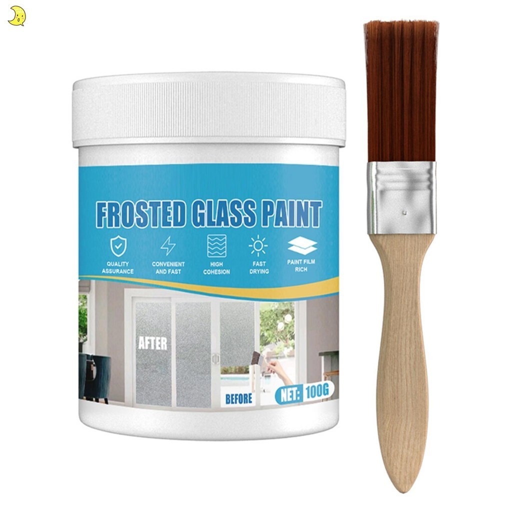 Glass Paint with Brush Reduce Glare Frosted Effect Paint | Shopee ...