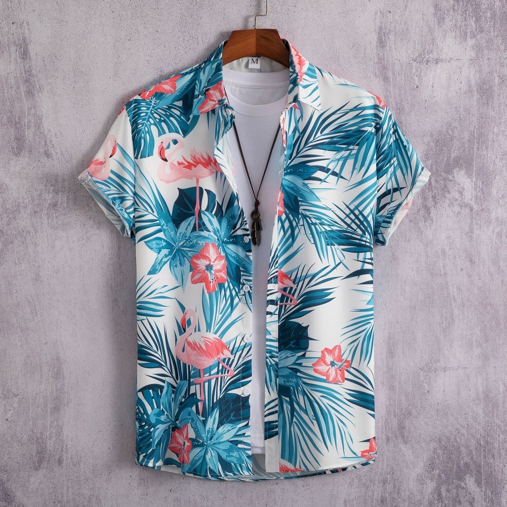 Songkran Men's Hawaiian Shirts For Men Short Sleeve 3D Printed Shirt ...