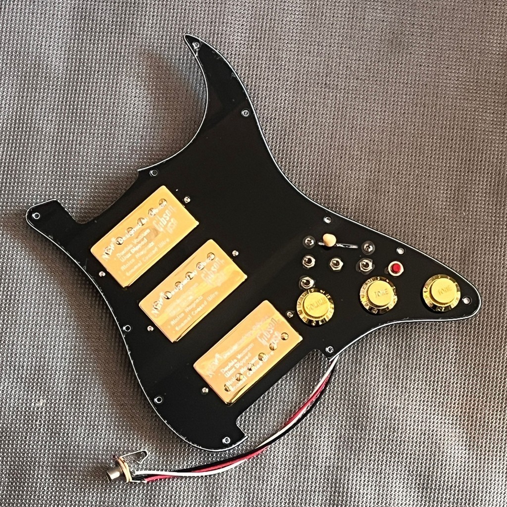 Prewired Loaded Guitar Stratocaster Pickguard HHH Pick Guard Gibson ...