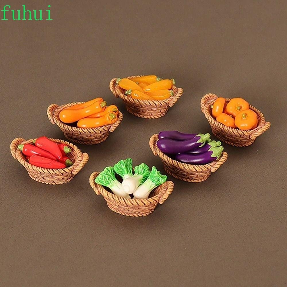 FUHUI 1:12 Mini Simulation Food Model, Cabbage Pepper Artificial Fruits ...