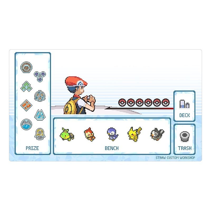 Pokemon Card Mat Simplified Chinese PTCG Battle Table Mat Pixel Gem Pet ...