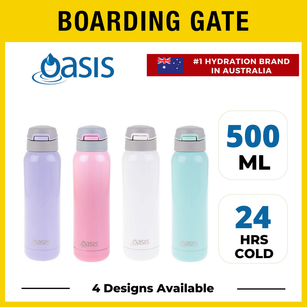 Oasis Stainless Steel Insulated Sports Water Bottle with Straw 500ML | Shopee Philippines