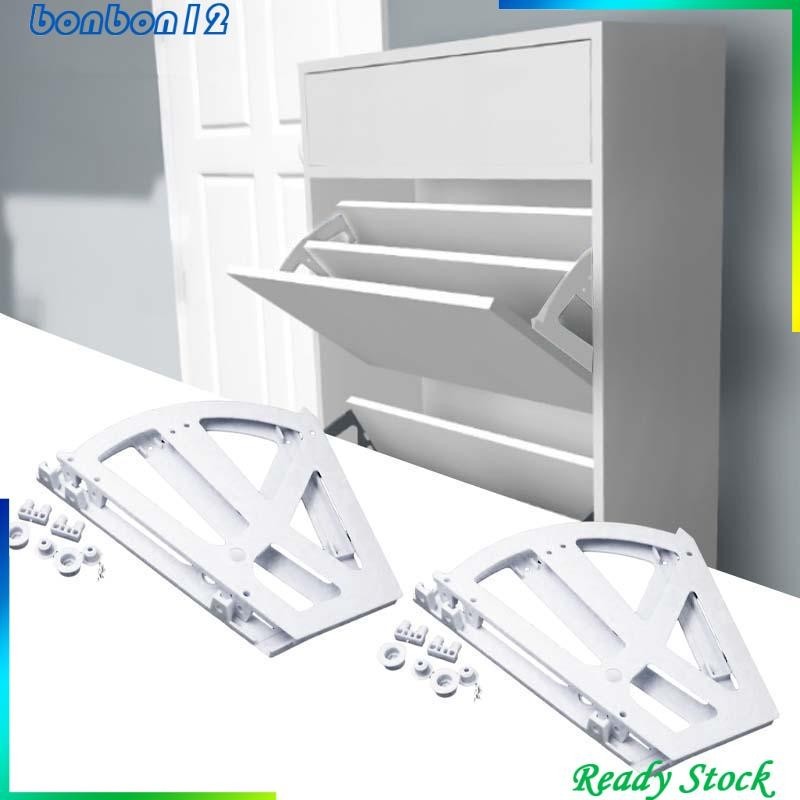 [BonBon] Tilt Accessories, 2 Pieces, White Hinges for Shoe Rack, Flip ...