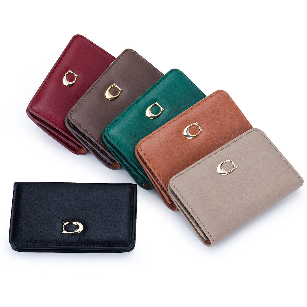 Genuine Leather Women Wallet,Casual Shoft Purses Multi Compartment Fold ...