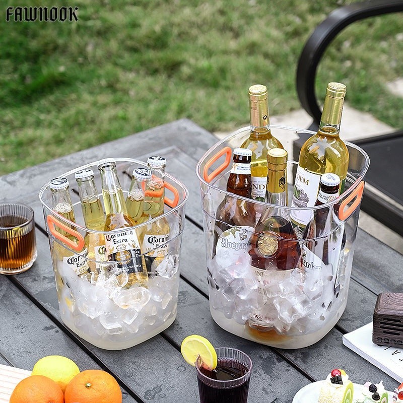 Acrylic Small Ice Bucket Champagne Bucket Home Portable Bar Ktv ...