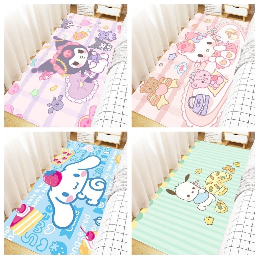 Area Rug Sanrio Cartoon for Kids Kuromi Pochacco Cinnamoroll Kitty ...