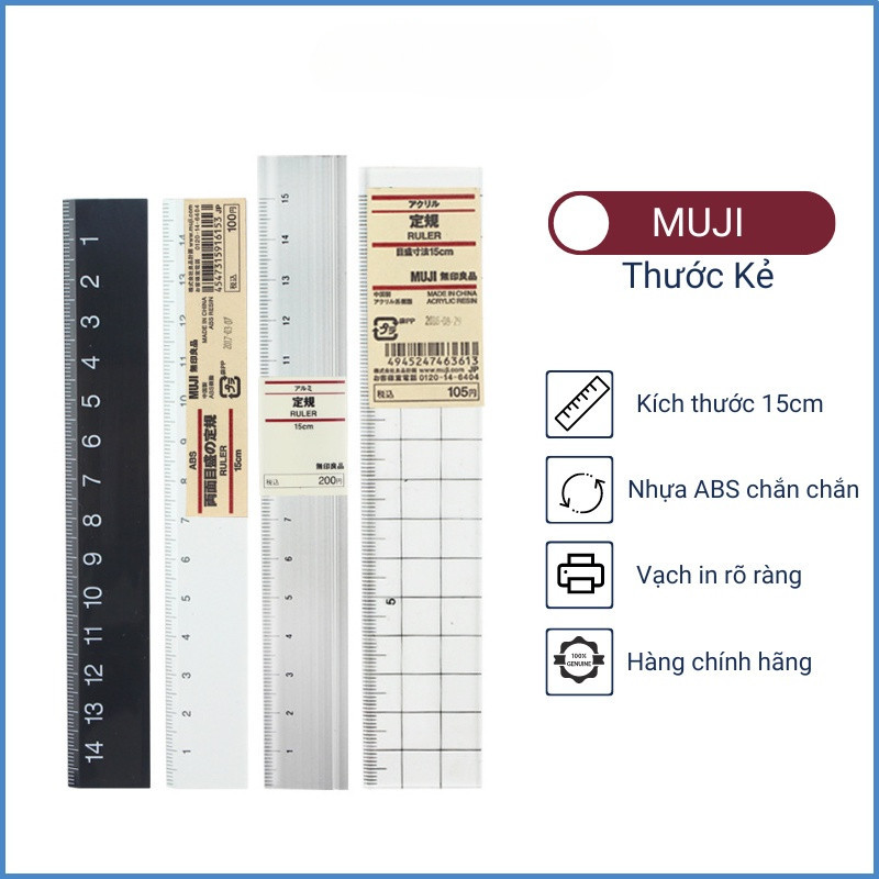 MUJI 15 Cm Straightedge School Household Items Ruler | Shopee Philippines
