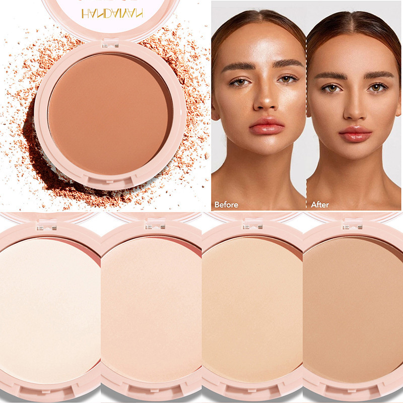24 Hour Oil Control Pressed Powder Natural Matte Brighten Lasting ...
