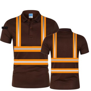 PPE Safety Jacket Uniform Safe Polo Shirt Reflector Short Sleeve Tshirt ...