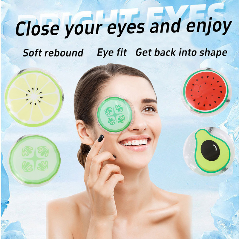 Ice Patch PVC Gel Ice Eye Mask Hot in Summer Cool Fruit Ice Eye Patch ...