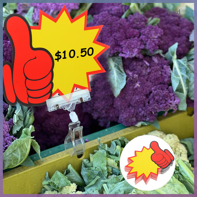 100pcs Supermarket Retail Price Signs Blank Price Label Paper Price ...