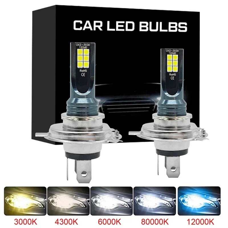2Pcs H4 H7 LED Headlight H11 H8 H9 H10 H1 H3 Car Fog Light Bulbs 9005 9006 Auto Driving Running ...