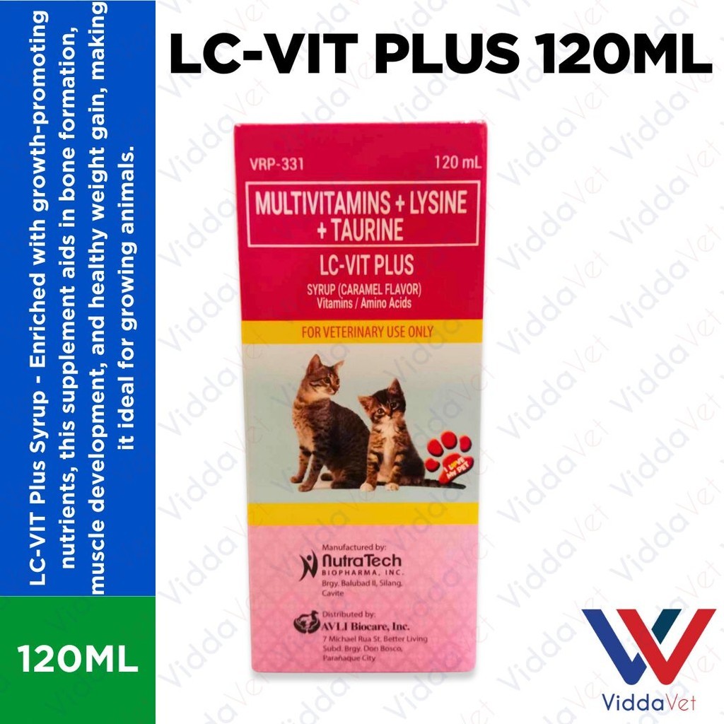 LC Vit Plus Multivitamins Cat and Kitten Syrup 120ml | Shopee Philippines