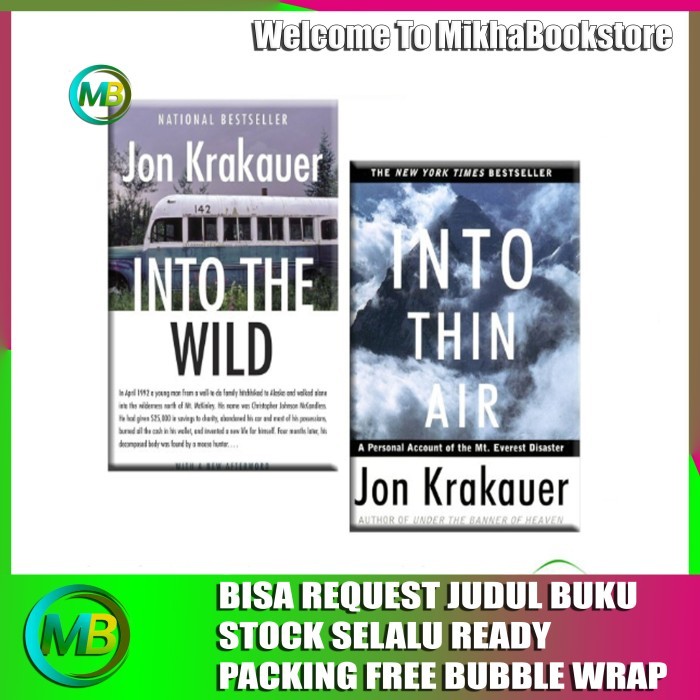 Into Thin Air, Into The Wild by Jon Krakauer (English) | Shopee Philippines