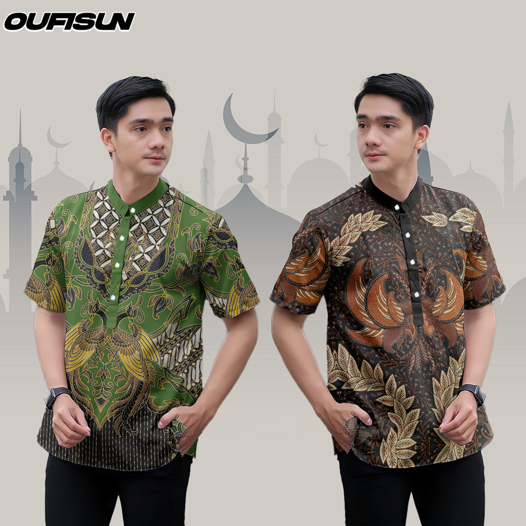 Raya 2025 Ramadan Festival Button Stand Collar Short Sleeve Top Men Men ...
