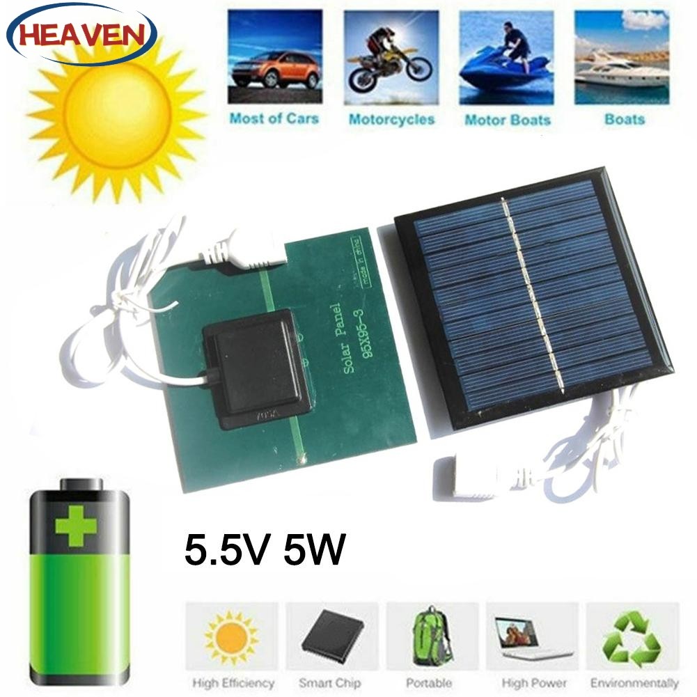 5W 5.5V Solar Panel With USB Output Solar Charger Can Charge 3.7V-5V ...