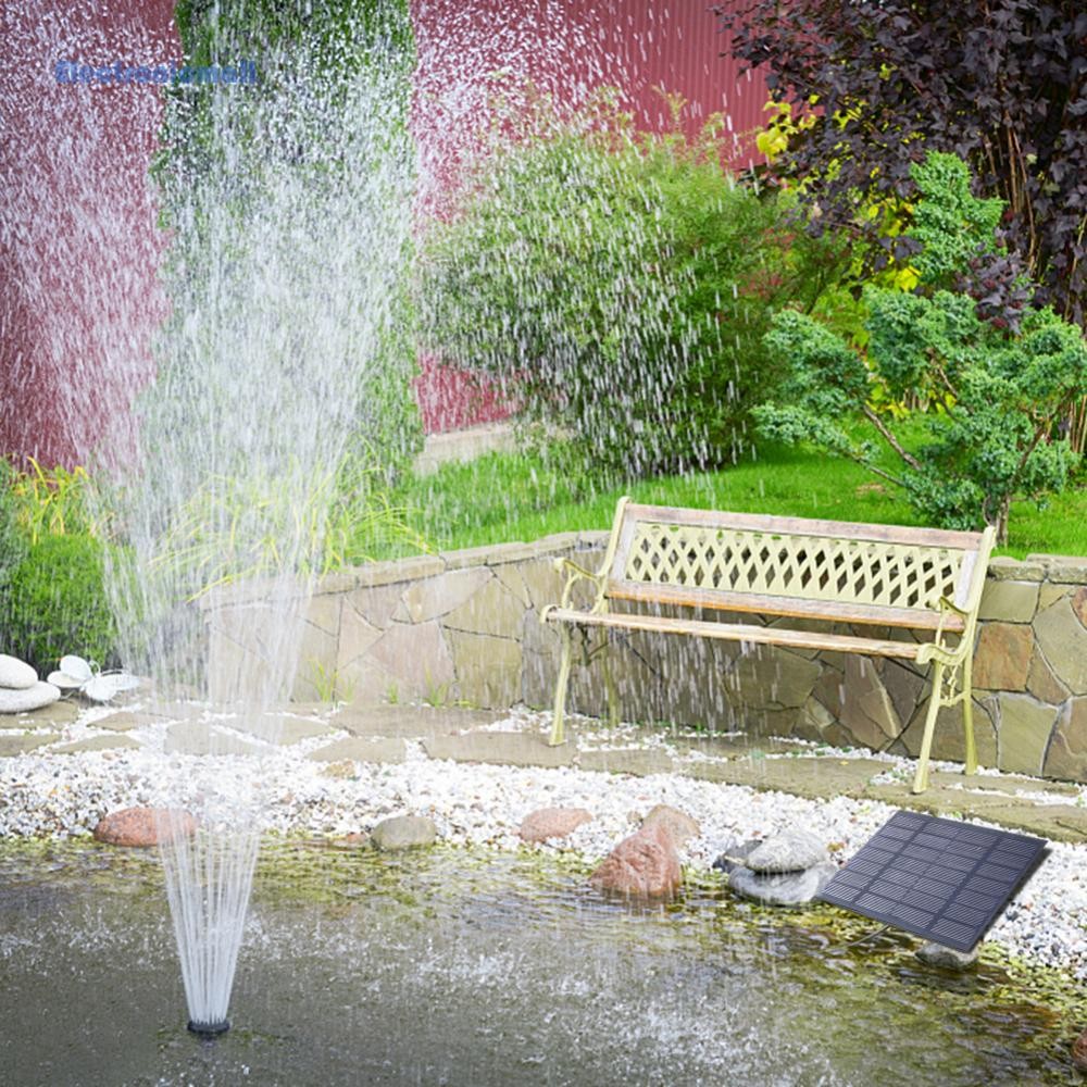Solar Water Pond Pump Multifunctional with 6 Nozzles Water Pump Powered ...
