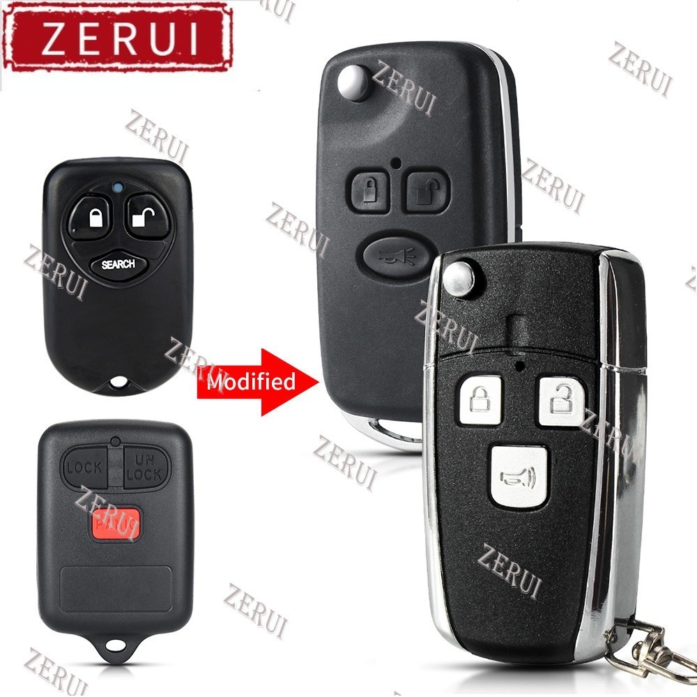 ZR For 3 Button Modified Flip Folding Car Key Shell accessories For ...