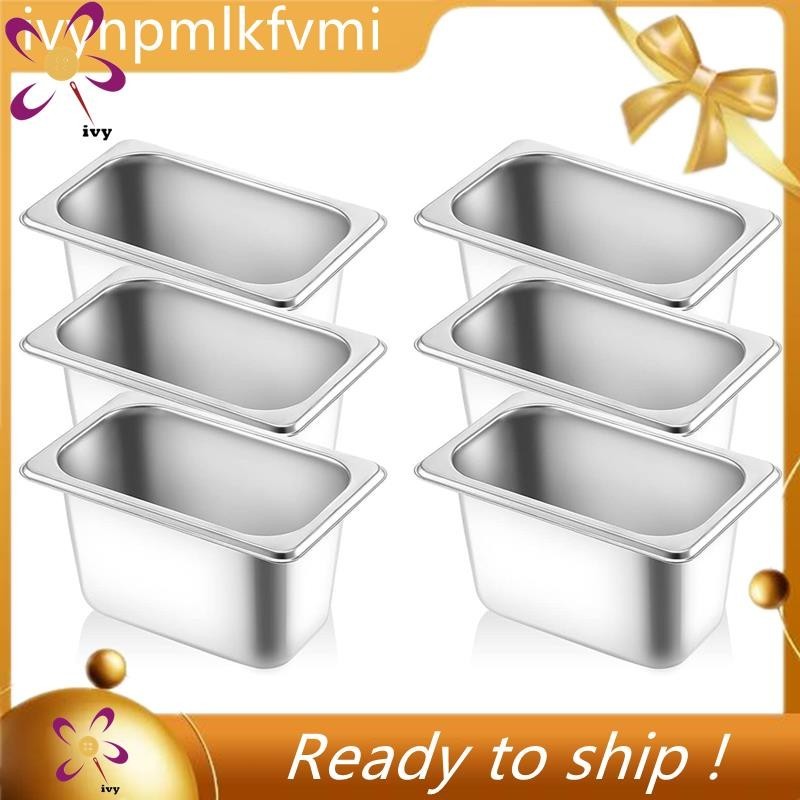 [Ivym] 1/9 Size 4 Inch Deep Hotel Pans Anti Clogging Stainless Steel ...