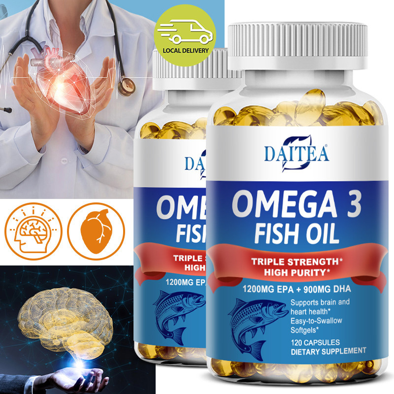 Daitea Fish Oil Supplement - Rich in Omega 3 DHA and EPA to promote ...