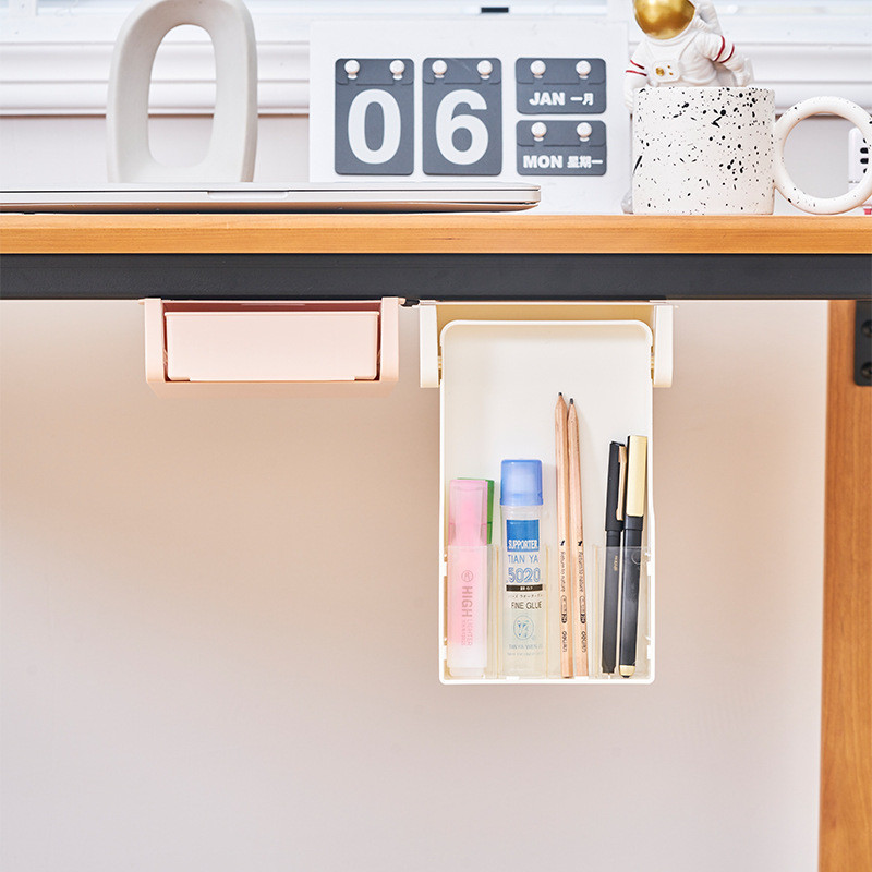Non Punching Traceless Drawer Storage Box Solid Color Hidden Adjustable ...