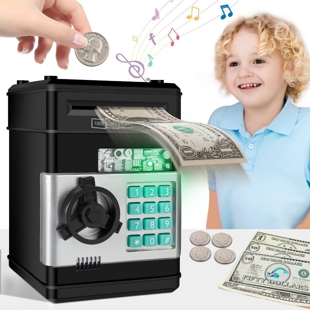 C0D Cute Kids Electronic Money Safe Box Password Saving Bank ATM for ...
