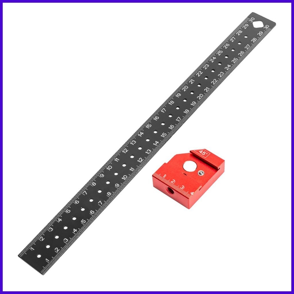 Ruler Marking Gauge 45 Degree Angle Ruler With Magnetic Base Measuring ...
