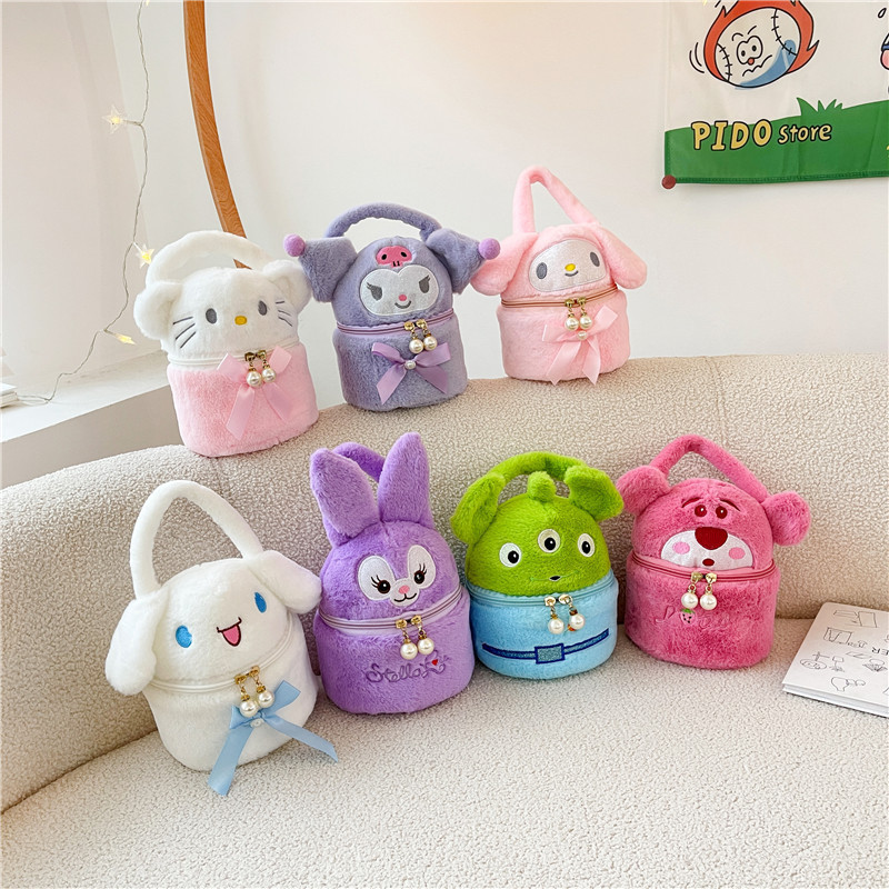 Plush toy handbag for girls cute cartoon kuromi my melody Cinnamoroll ...