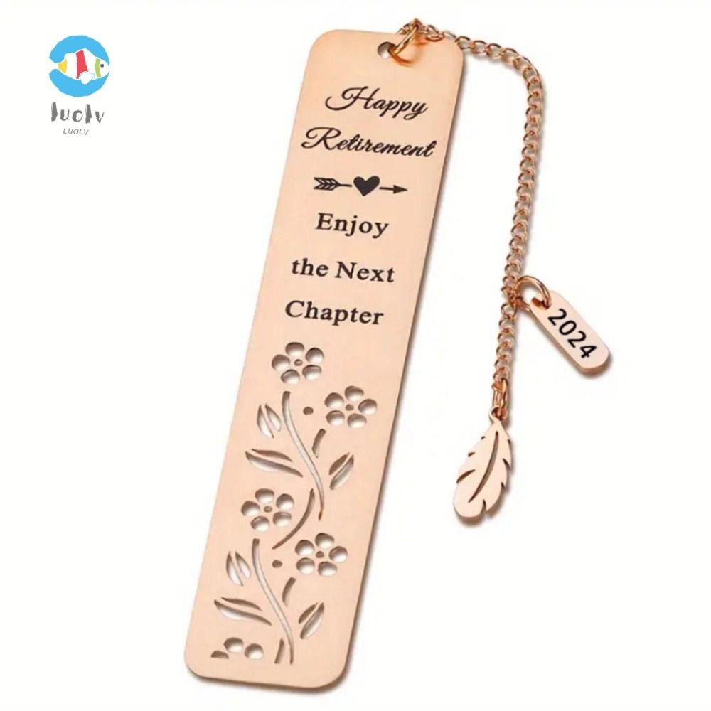 LUOLUVO Retirement Gifts, Happy Retirement with Feather Tassel Pendant ...