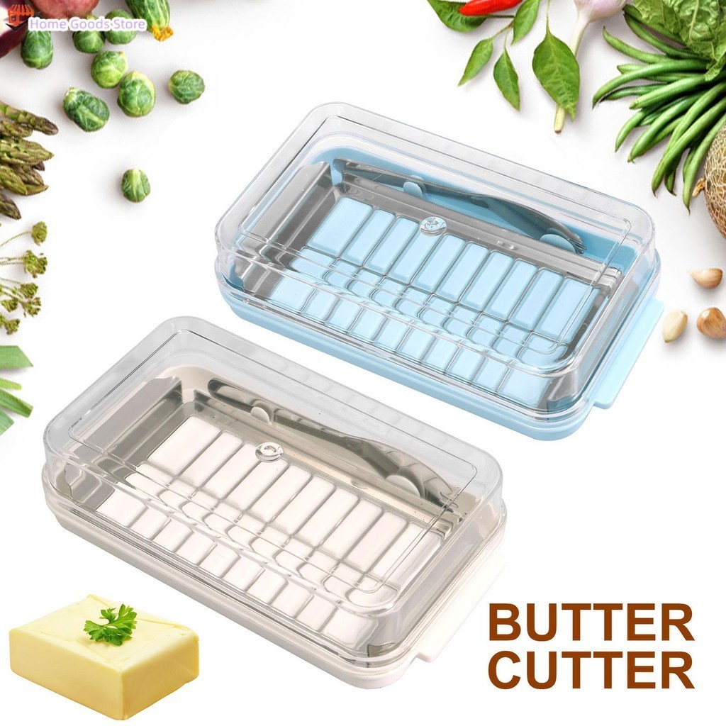Butter Cutting Box 7.3×4 Inches Butter Dish with Transparent Lid Cheese ...