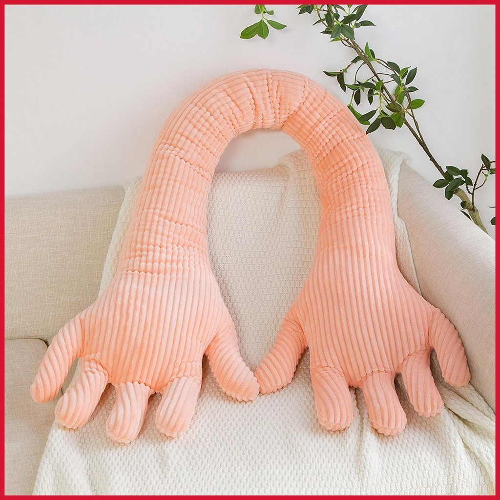 Funny Fleece Hand Pillow Cushion Soft Long Arm Shape Long Pillow Palm ...