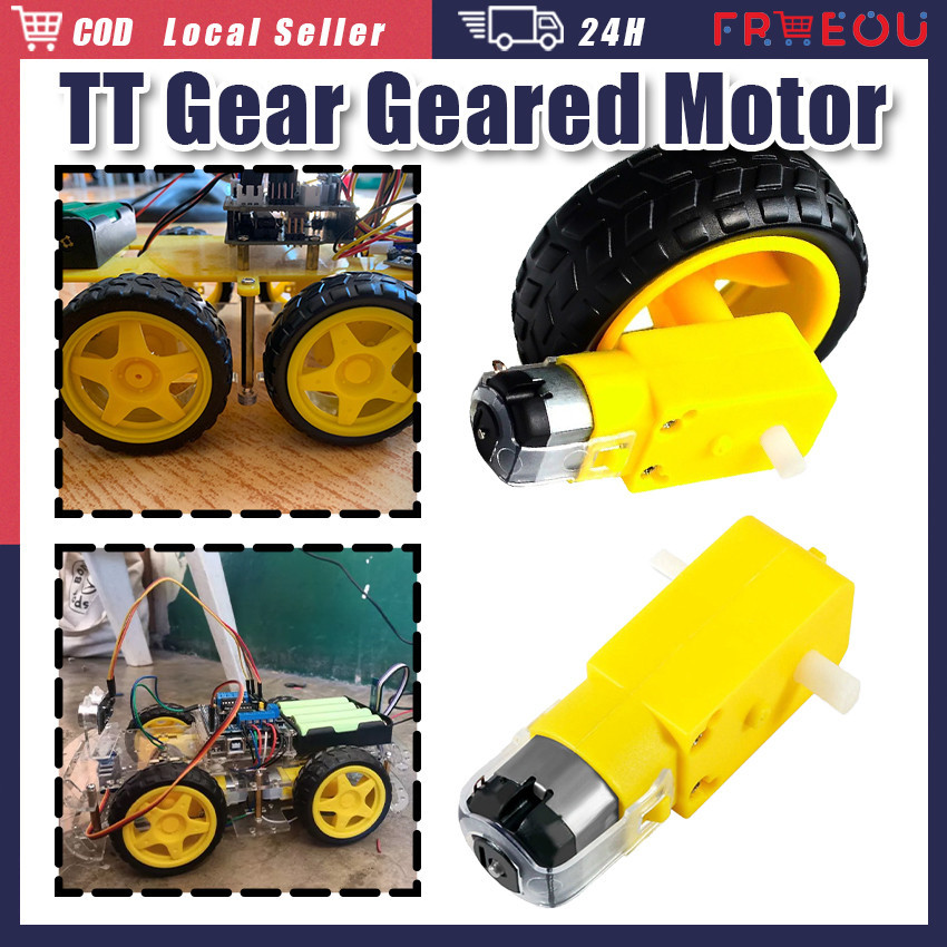 High Quality Smart Car Robot Gear Yellow DC TT Gear Geared Motor and ...