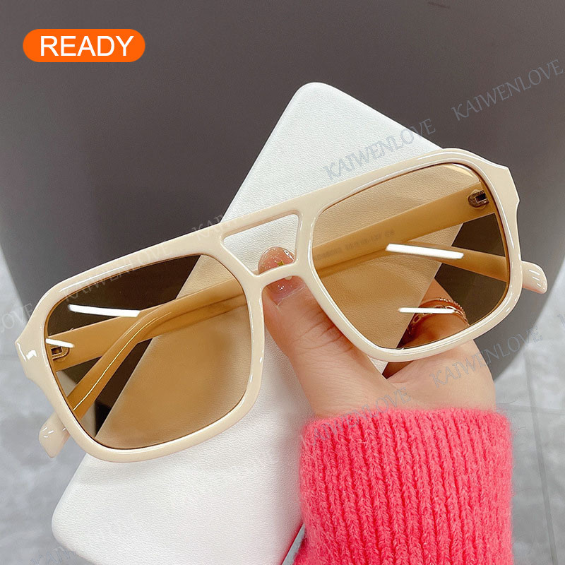 New Candy Colored Double Beam Sunglasses Cross Fashion Trend Box ...