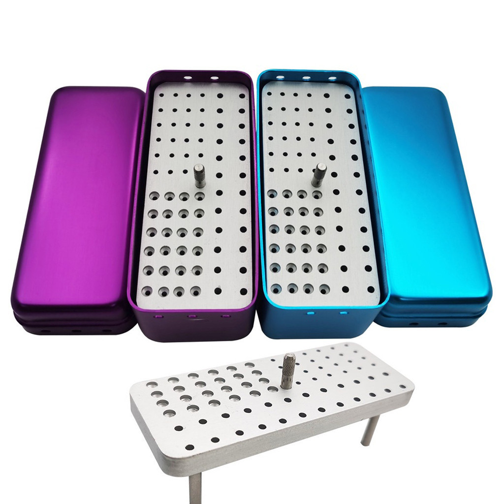 Aluminum Dental Disinfection Box Sterilizer Case Burs Endo Files Holder ...