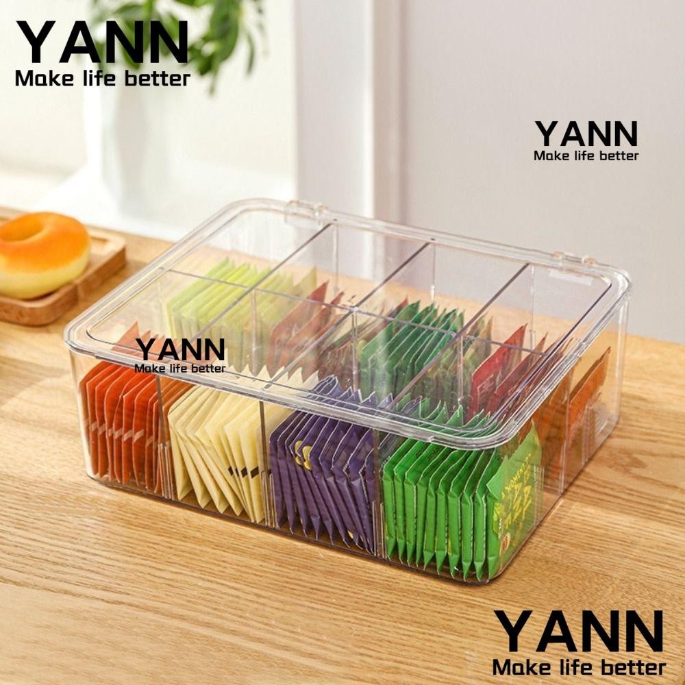 YANN1 Tea Bag Storage Box, Transparent Acrylic Disposable Coffee ...
