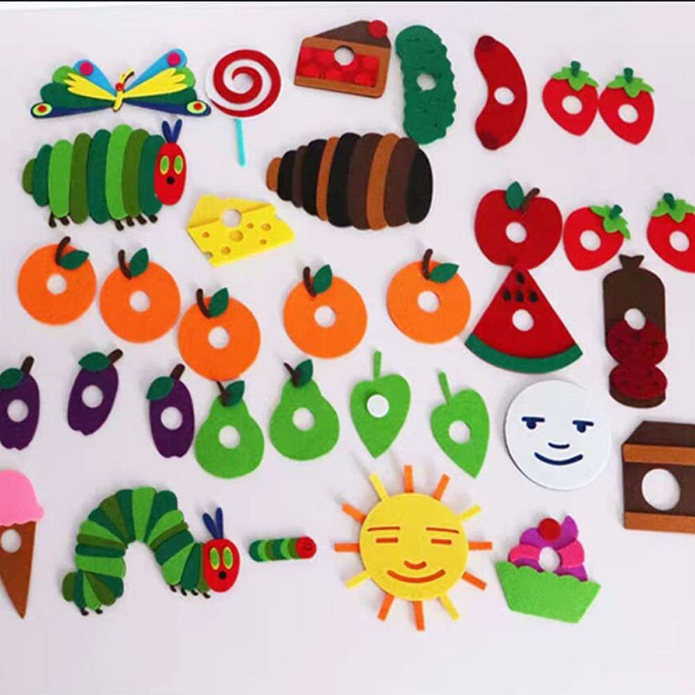 Hungry Caterpillar Toy English Picture Books Teaching Aids Felt Toys ...