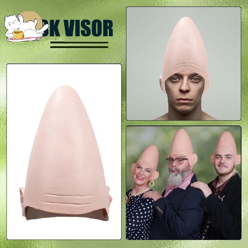 Alien Cone Bald Head Movie Coneheads Alien Cosplay Weird Costume ...